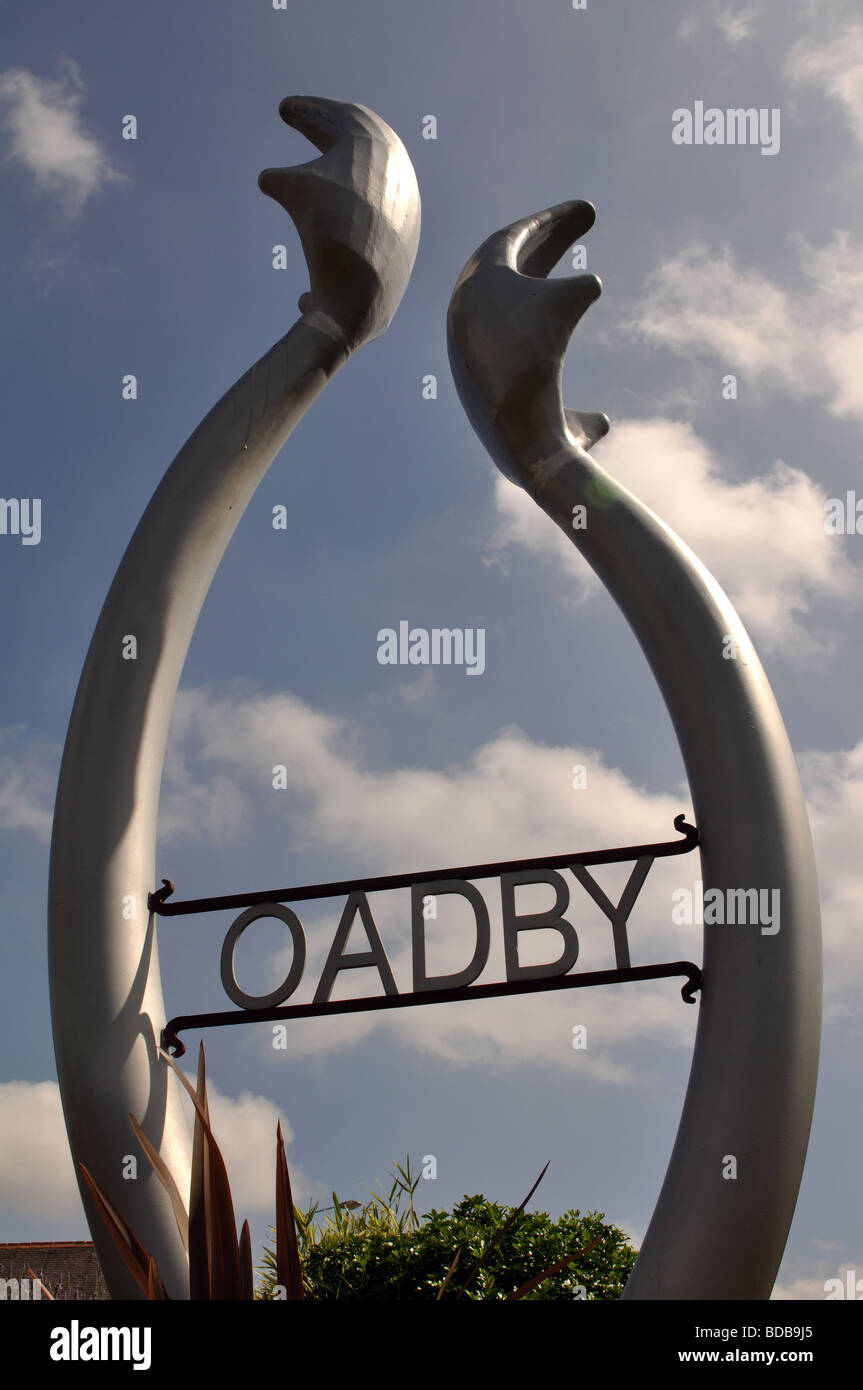 Leicester town sign hi-res stock photography and images - Alamy