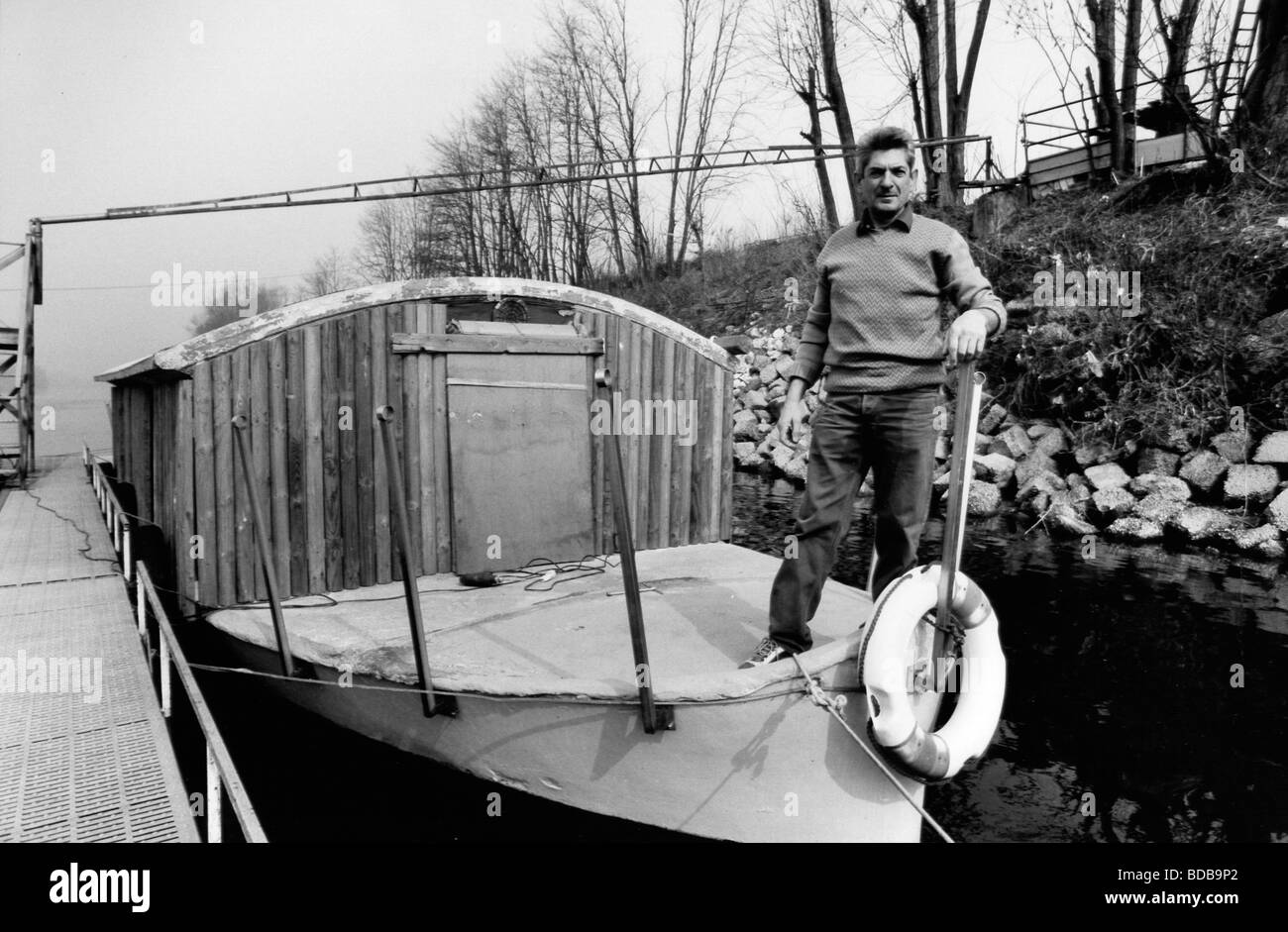 ticino regional park becca bridge boat house Stock Photo - Alamy