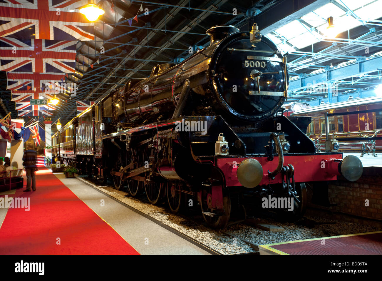 An old steam locomotive in the National Railway Museum in York Stock ...