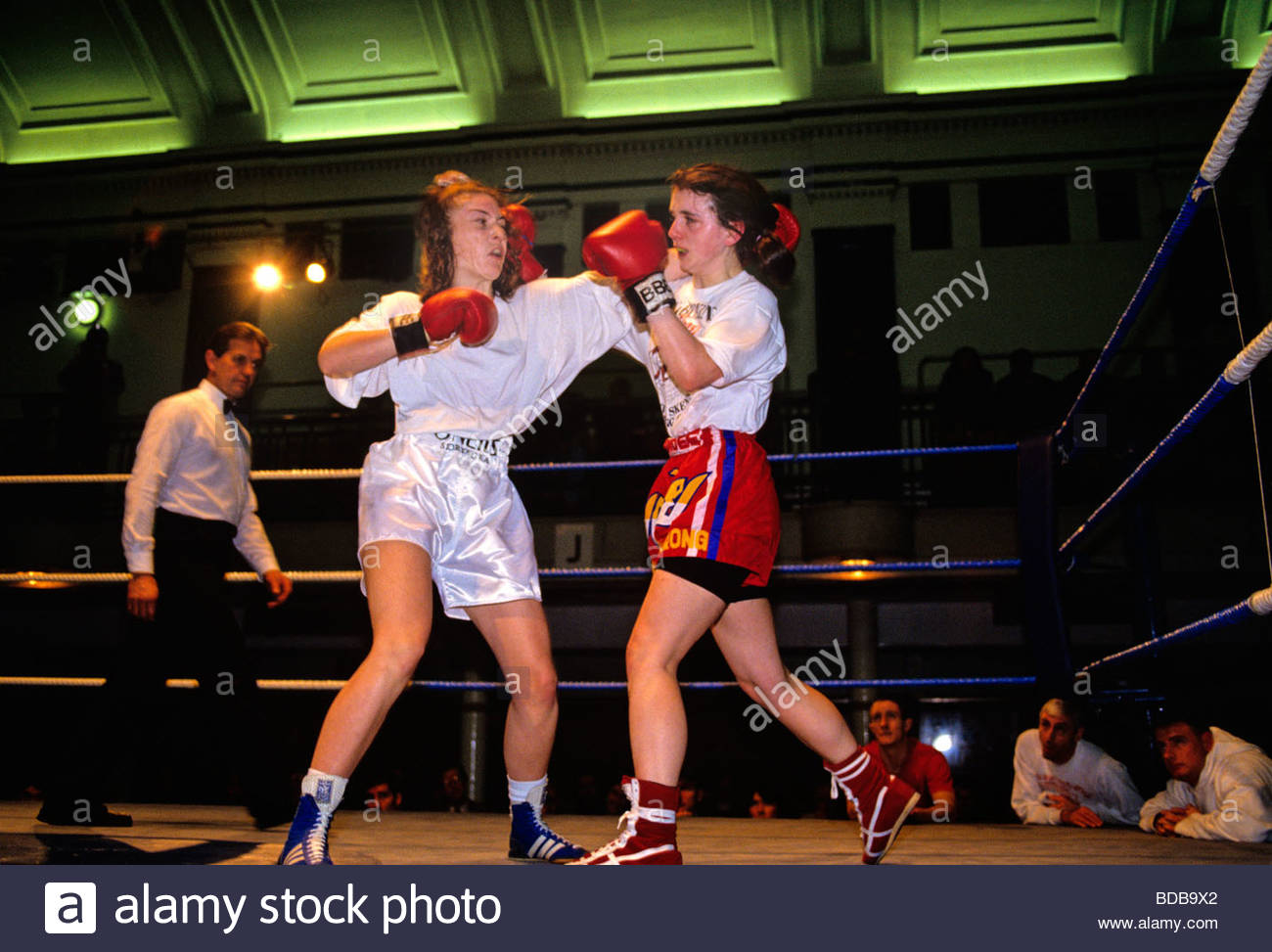 Women's boxing tournament at York Hall, Bethnal Green, London. Bantam ...