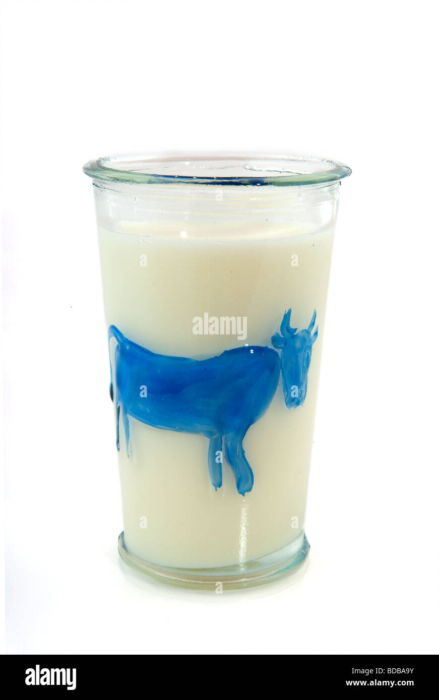 Cow glass milk illustration Cut Out Stock Images & Pictures - Alamy