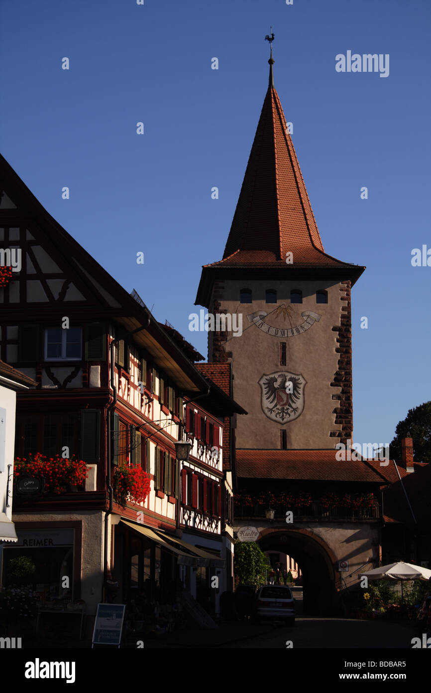 The Tower of the Upper Gate in Gengenbach Black Forest Germany Stock ...