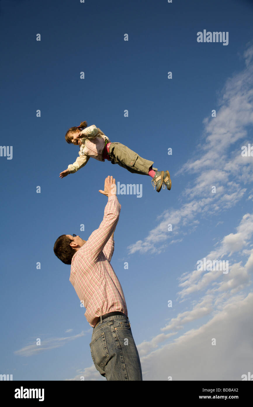 love of father and child and the sky Stock Photo - Alamy