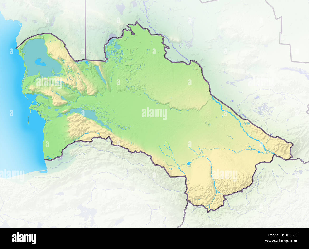Turkmenistan topography hi-res stock photography and images - Alamy