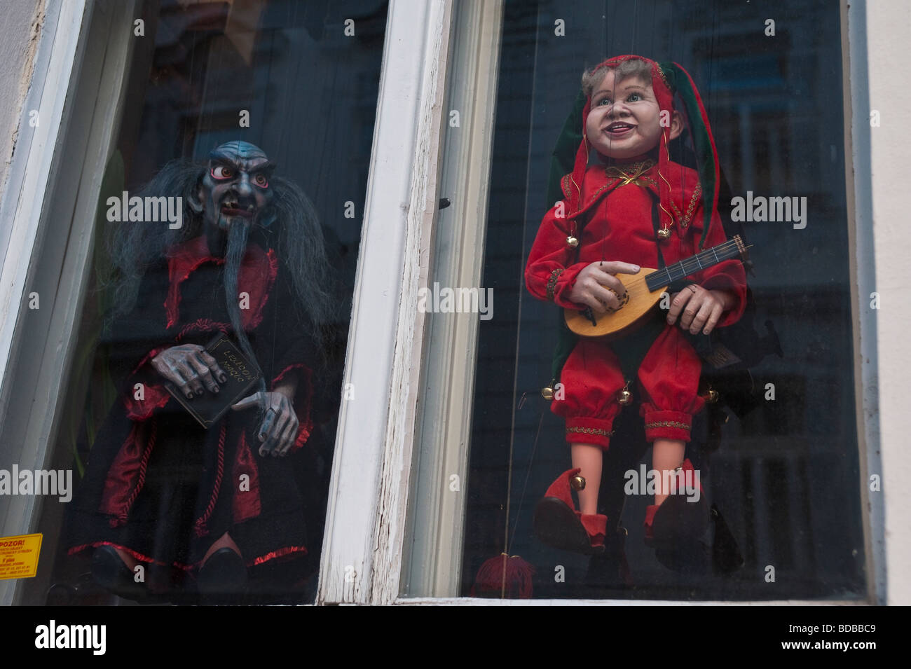 puppets in the window of a puppet workshop Stock Photo - Alamy