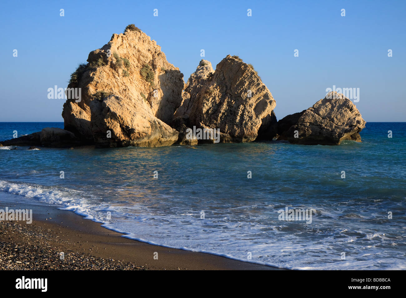 Large rocks off the coast of Cyprus Stock Photo - Alamy