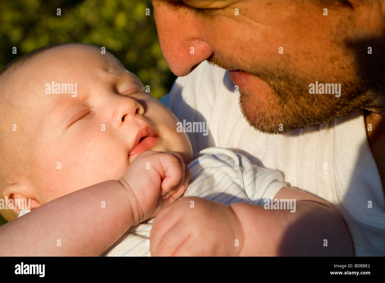 father and baby - detail Stock Photo - Alamy