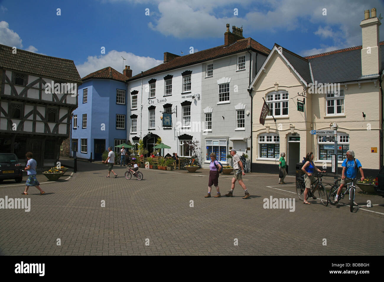 The ancient Market Square in Axbridge, Somerset, England, UK Stock ...