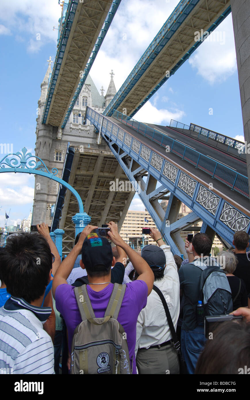 Tower Bridge lifting London Stock Photo - Alamy