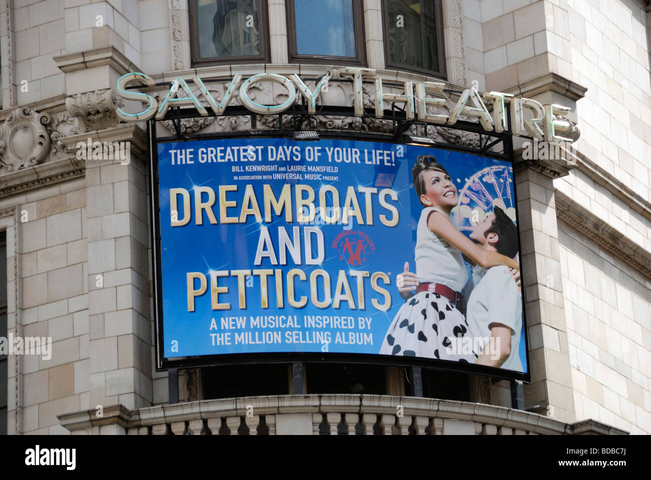 Large billboard outside Savoy Theatre in The Strand promoting the ...