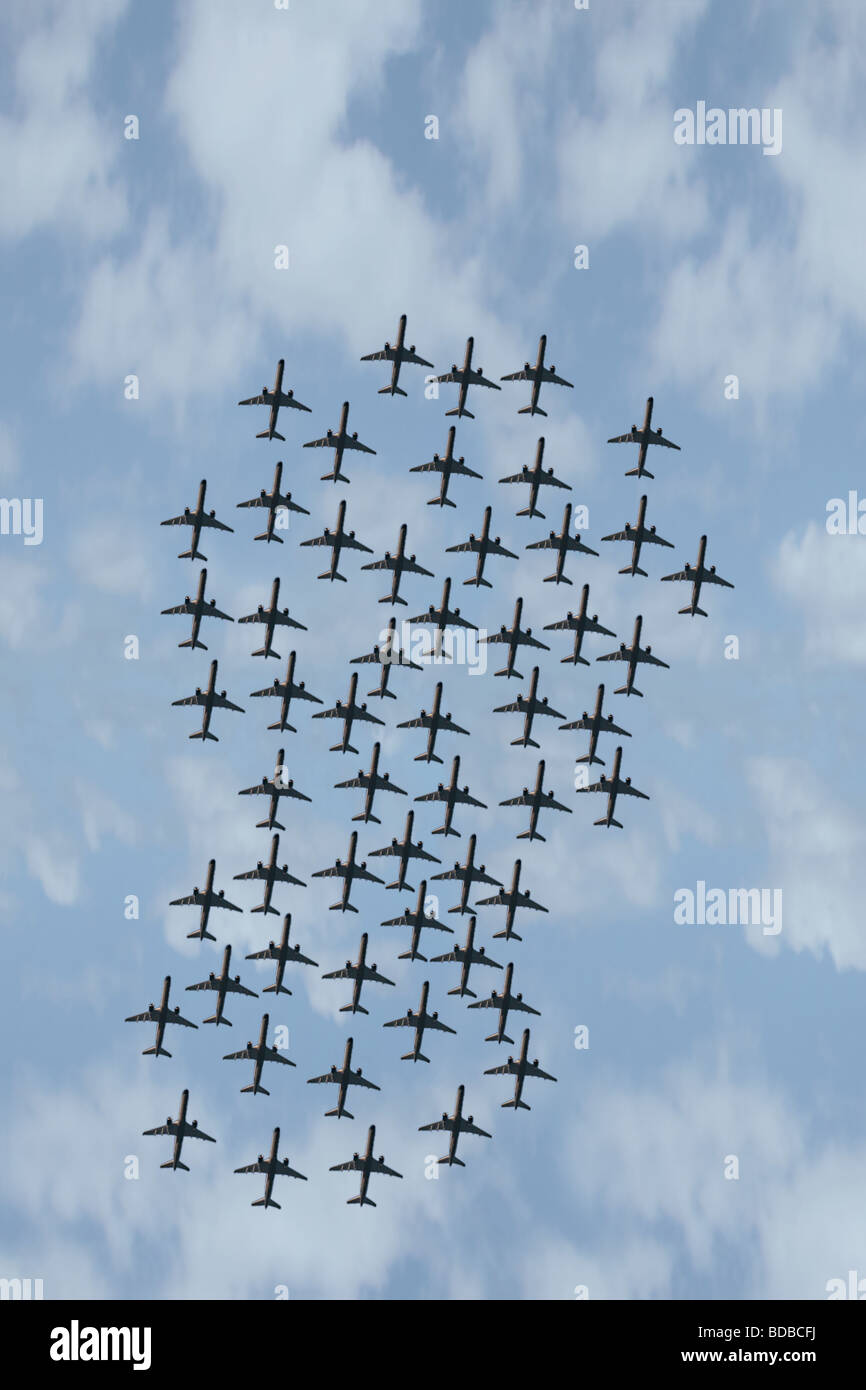 concept of a carbon footprint caused by air travel Stock Photo - Alamy