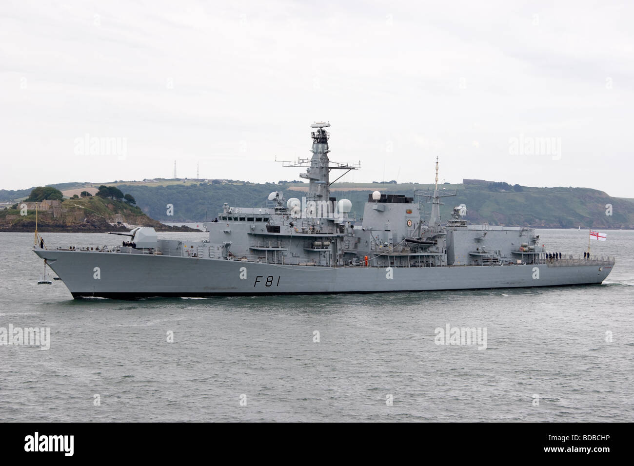 HMS Sutherland type 23 frigate on exercise Plymouth Devon UK Stock ...