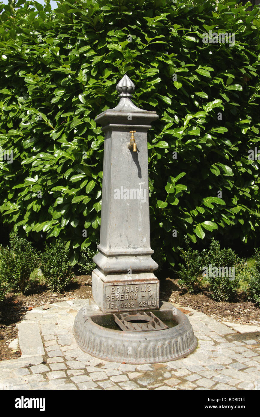 Public water tap, Bellano, Lake Como Stock Photo - Alamy