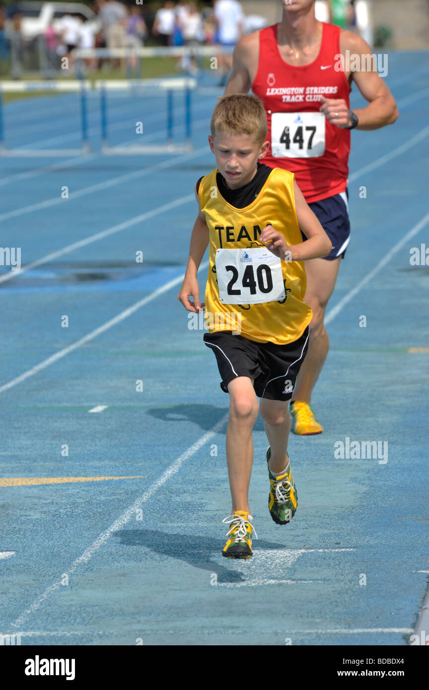 Male runners at the Track and Field competition during the Bluegrass ...