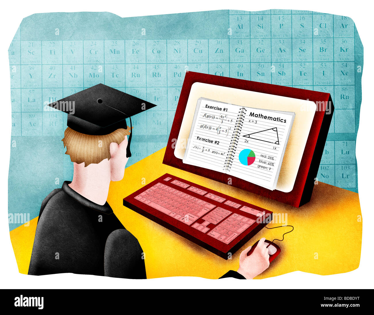 Man giving online exam Stock Photo - Alamy