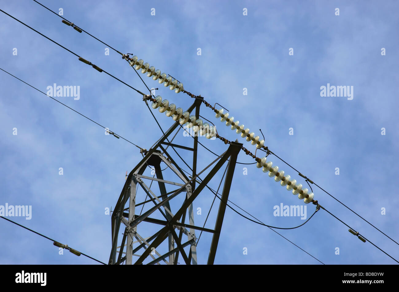 Electrical pylon Power line Stock Photo - Alamy