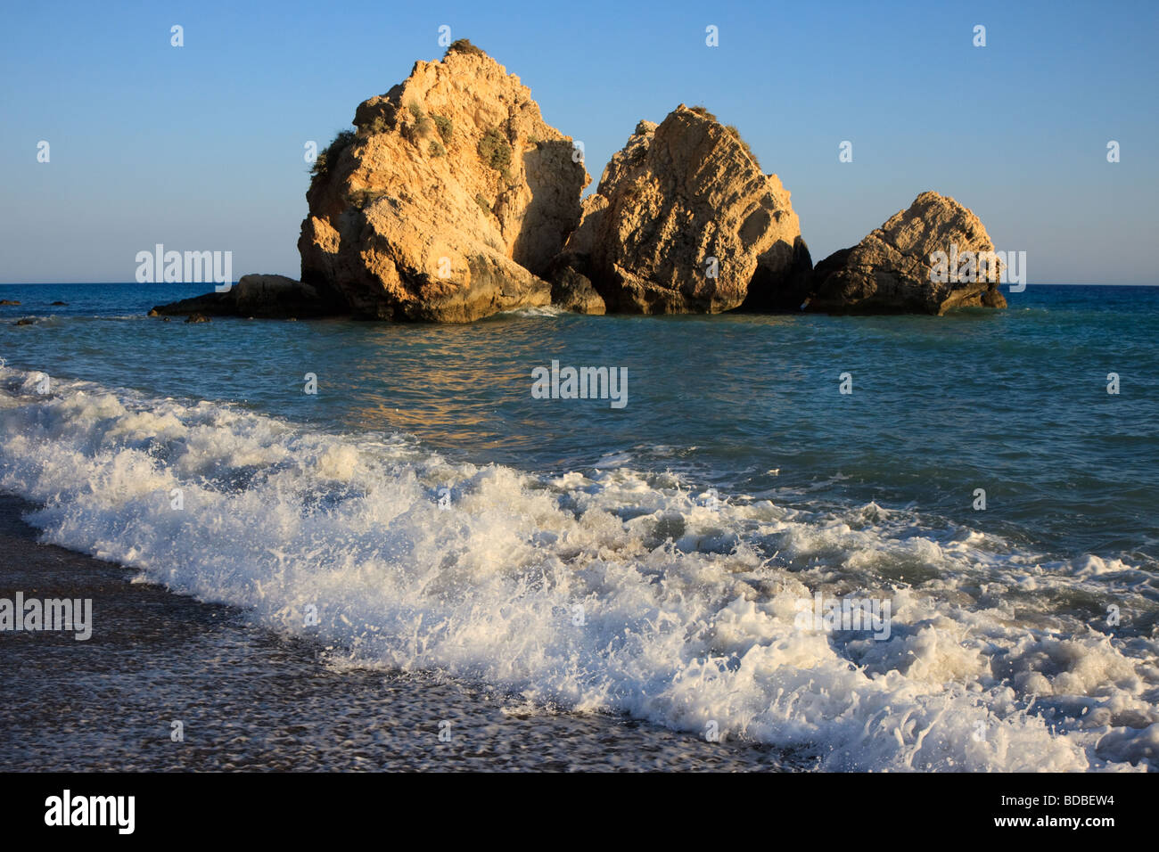 Large rocks off the coast of Cyprus Stock Photo - Alamy
