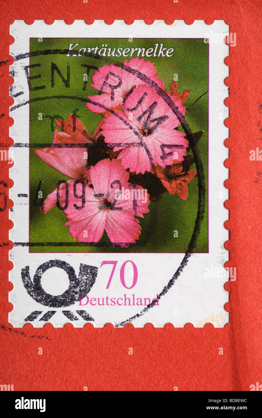 German Postal Stamp For European International Letters 2009 Stock german-postal-stamp-for-european-international-letters-2009-stock