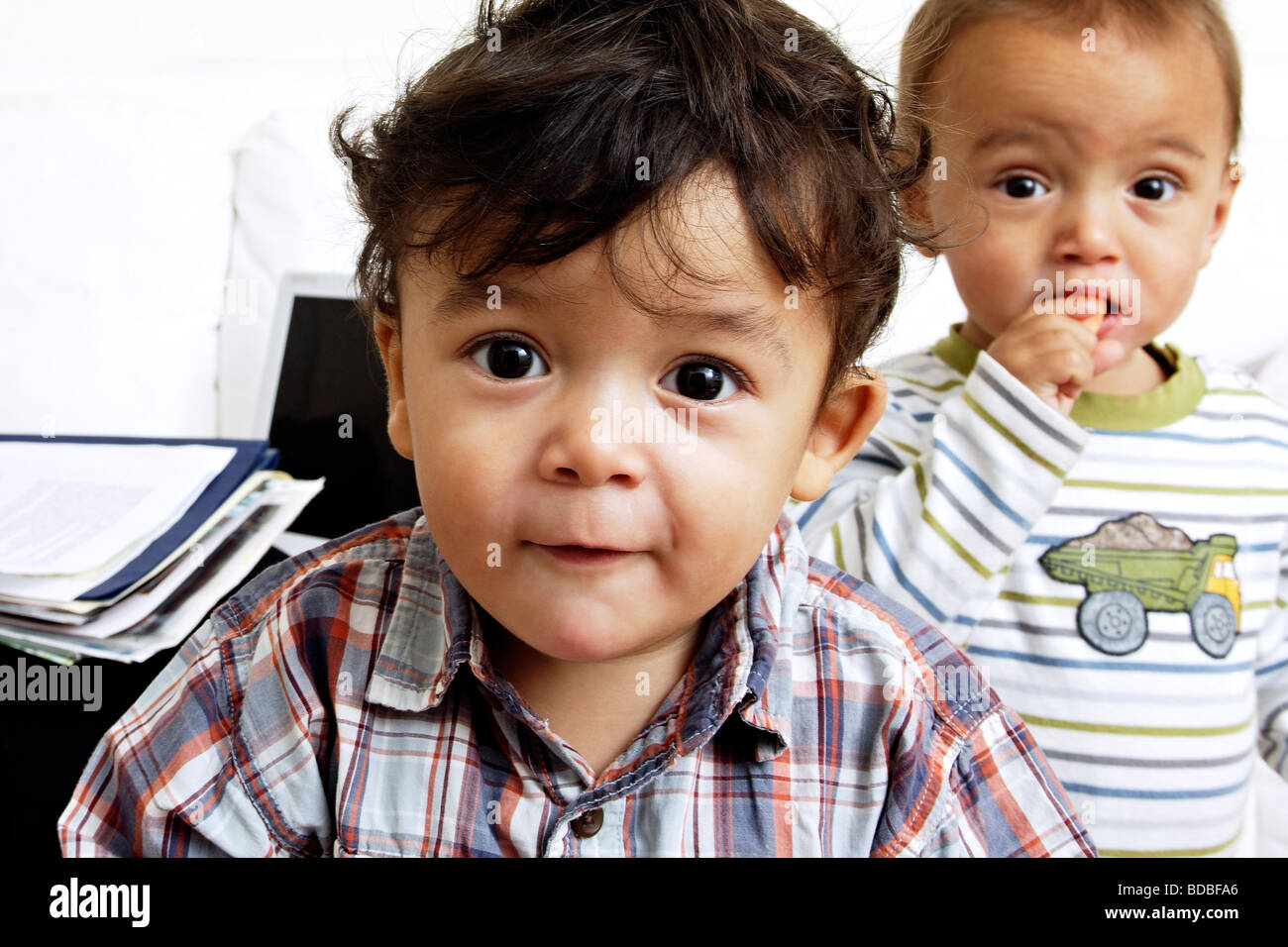 portrait of two toddlers Stock Photo - Alamy