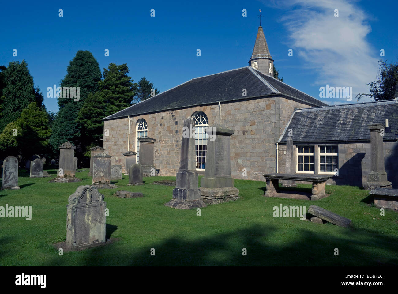 Currie Kirk, Edinburgh, Scotland, on a summer's morning Stock Photo - Alamy