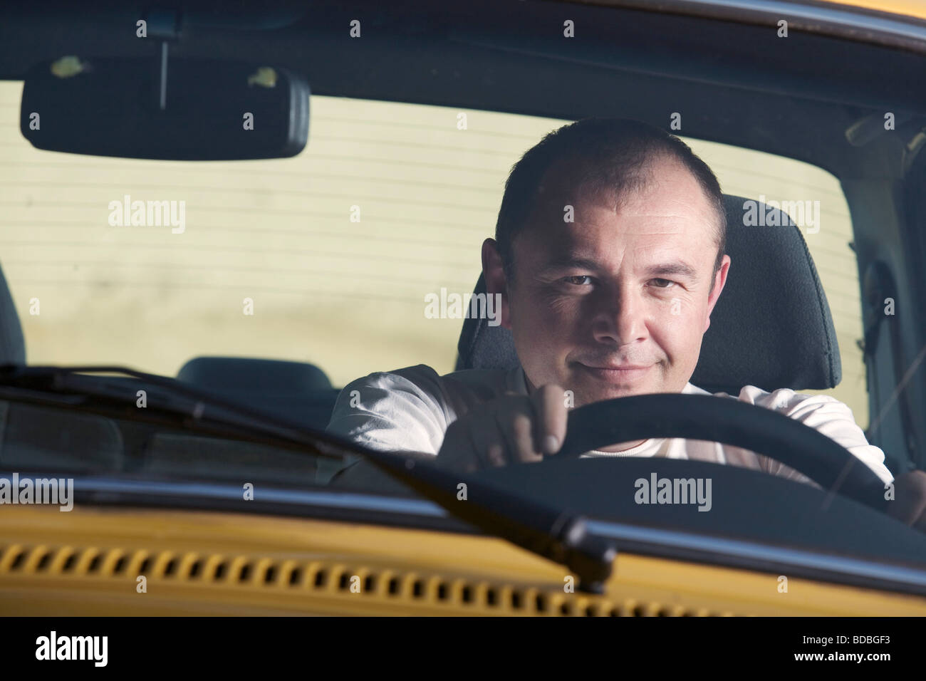 portrait of taxi driver Stock Photo - Alamy