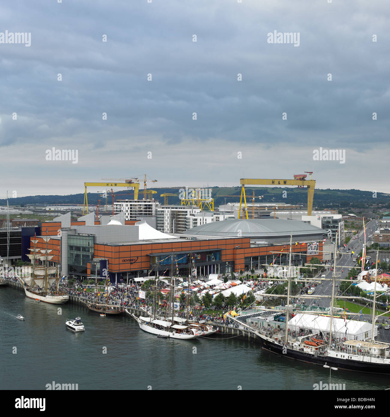 Tall Ships berthed at Queen s Quay during the Belfast Maritime Festival ...