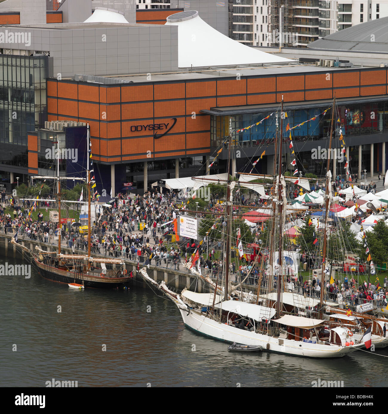Tall Ships berthed at Queen s Quay during the Belfast Maritime Festival ...