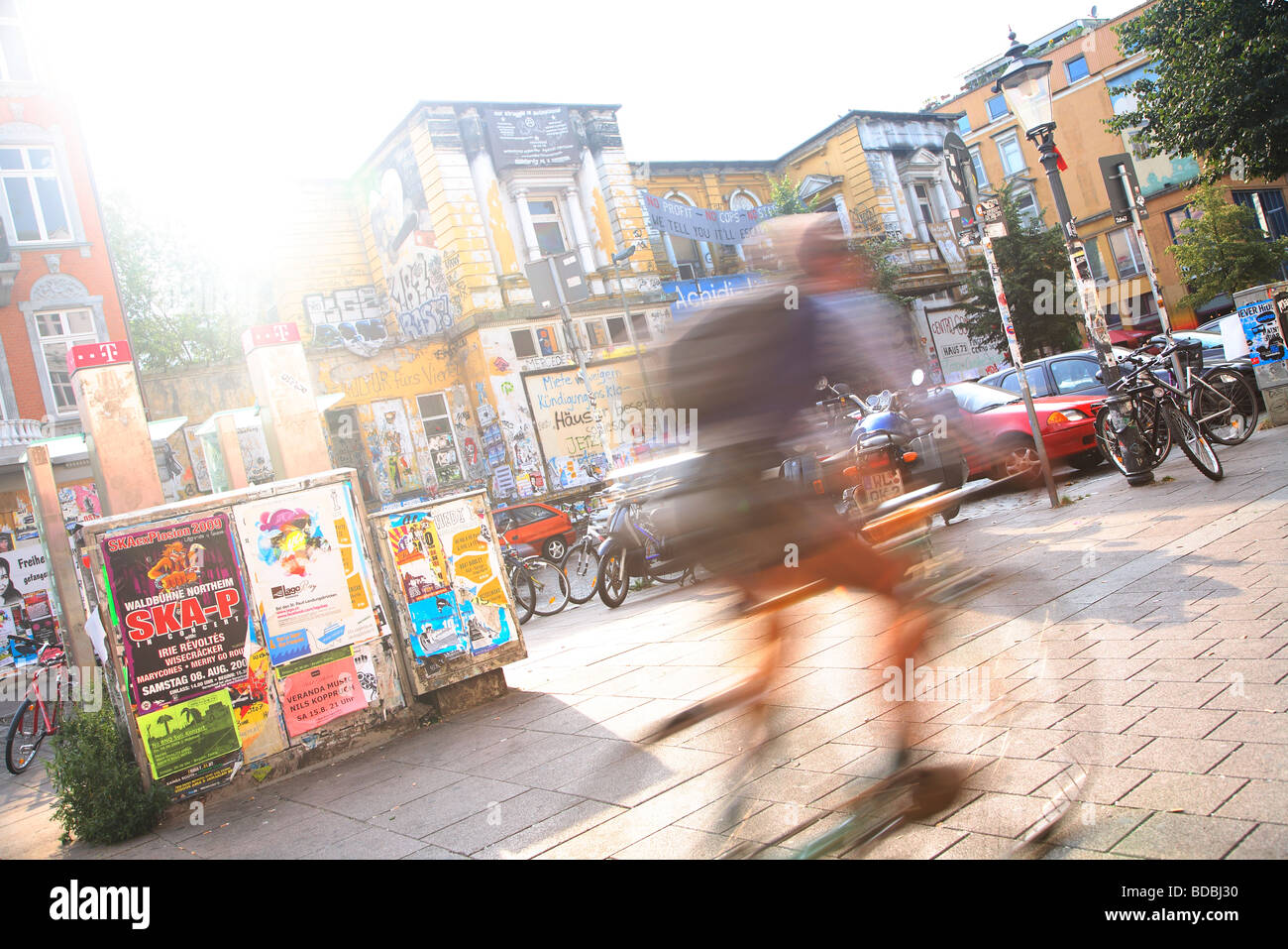 Germany, Hamburg, Schanzenviertel, St Pauli The Rota Flora Building ...