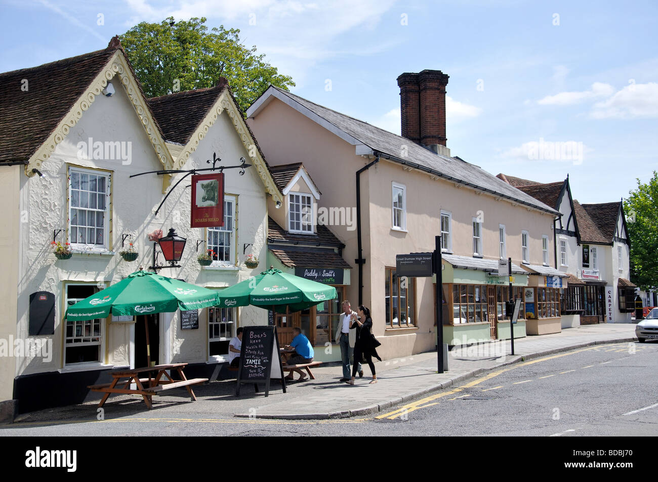 High Street, Great Dunmow, Essex, England, United Kingdom Stock Photo ...
