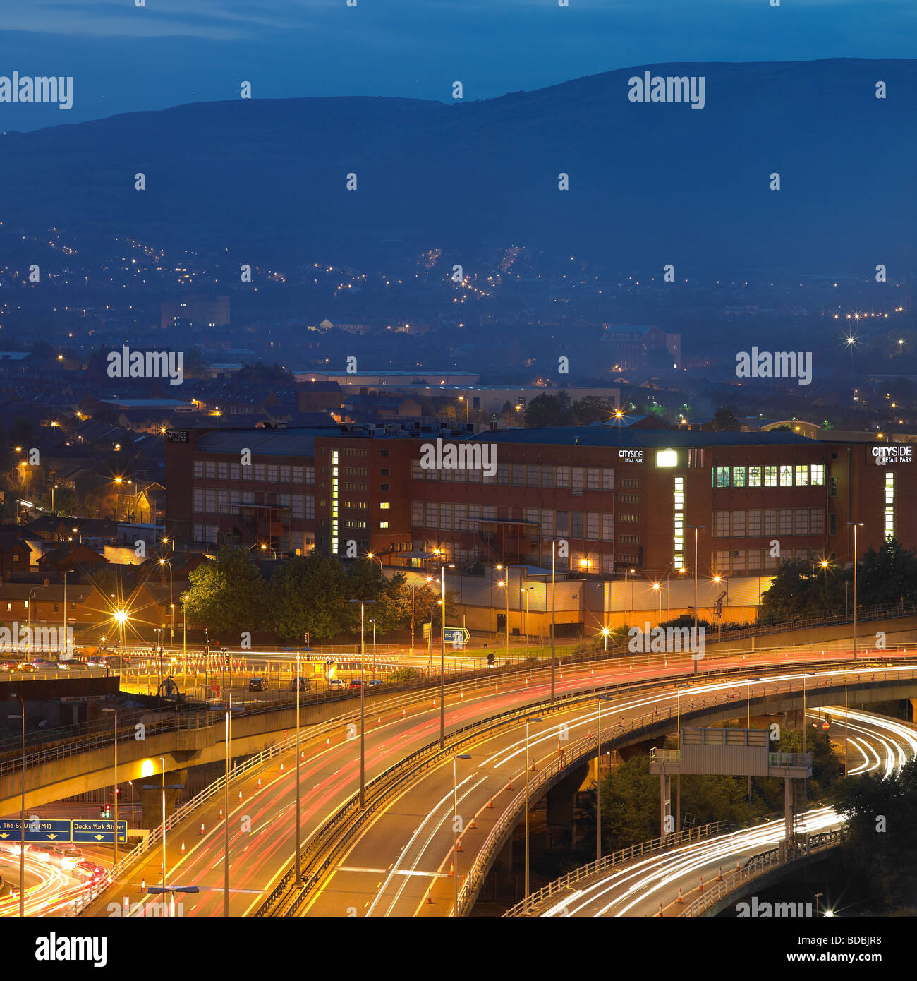 M3 Motorway flyover in Belfast Northern Ireland looking north Stock ...
