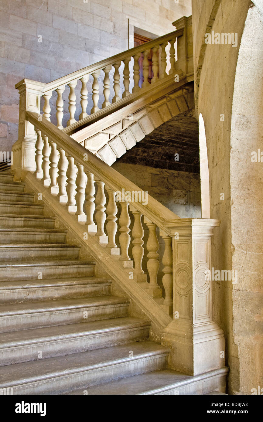 Stair Case at the Palace of Charles V, Alhambra, Granada, Andalucia ...