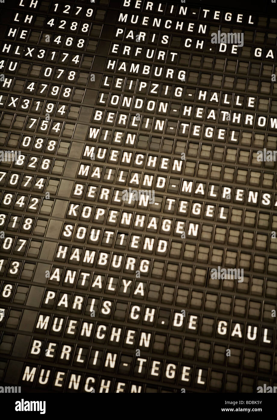 airport display panel Stock Photo - Alamy