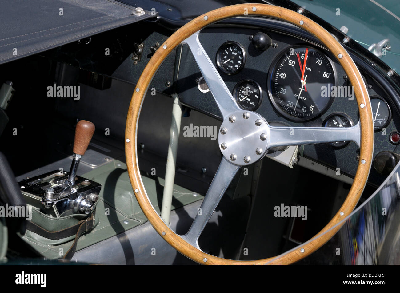 Racing car cockpit Silverstone Classic 2009 Stock Photo - Alamy