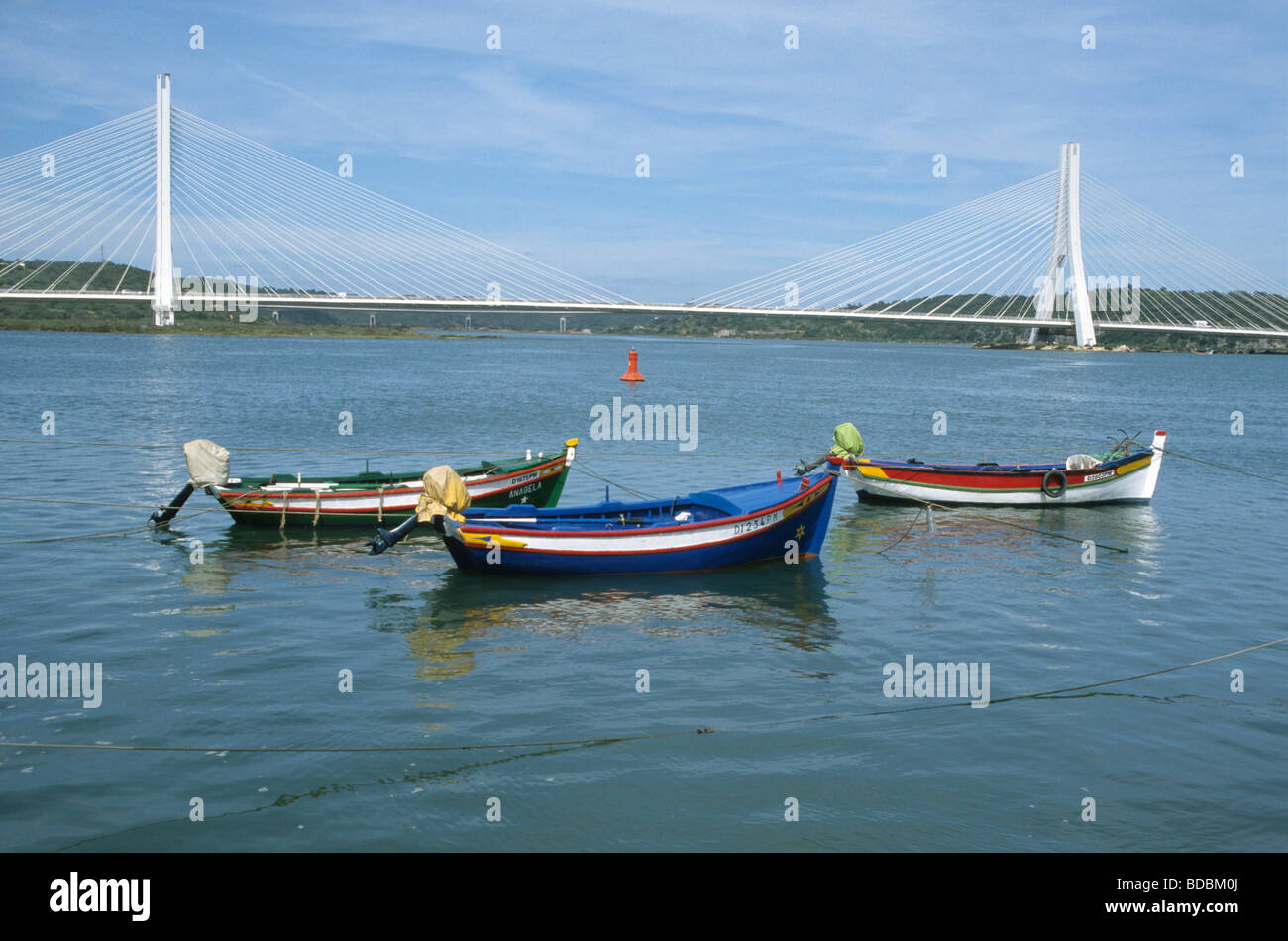 Portugal Algarve suspension bridge Arade River Portimao Stock Photo - Alamy