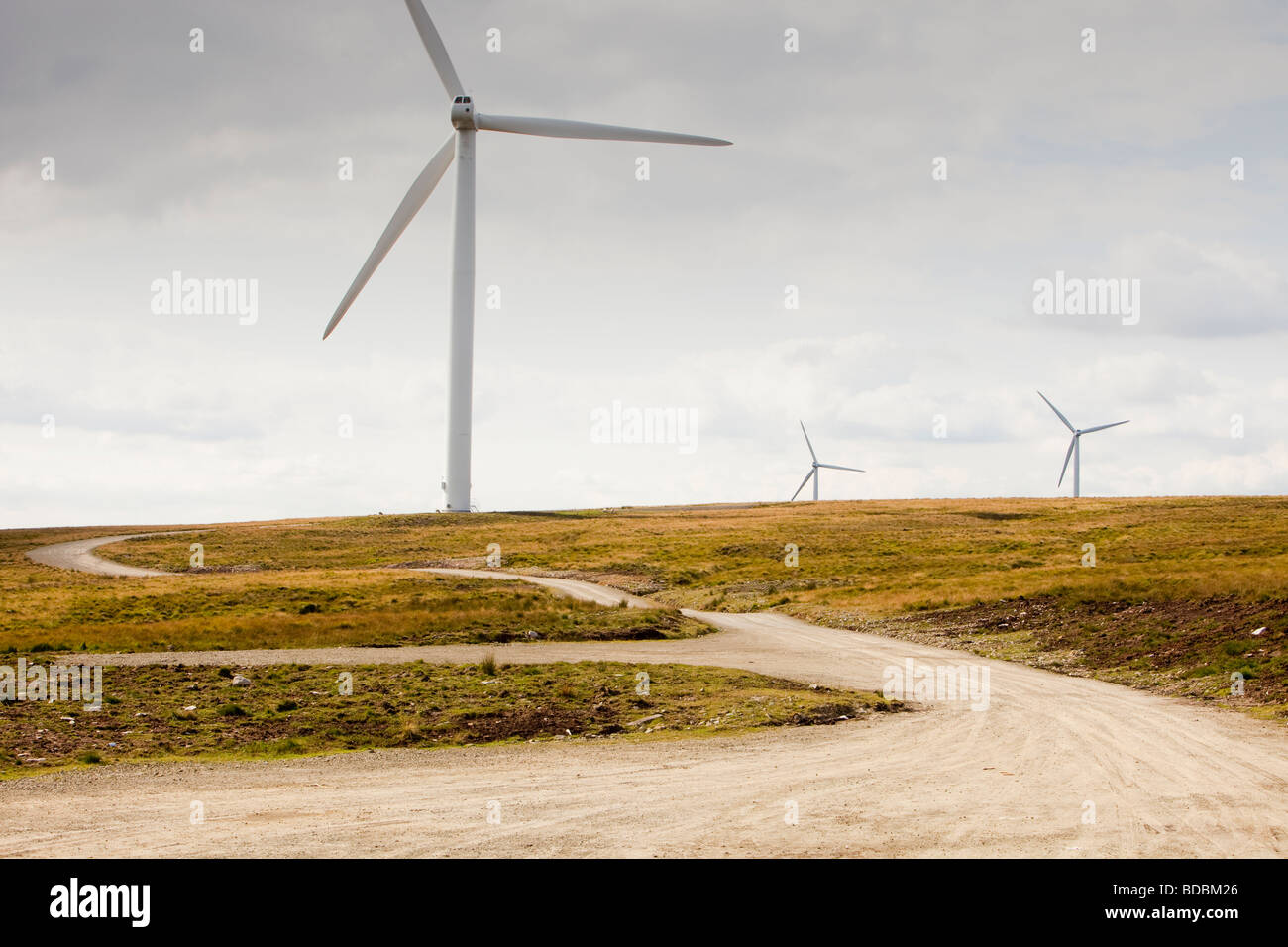 Scout Moor wind farm on the Pennine Moors between Rochdale and ...