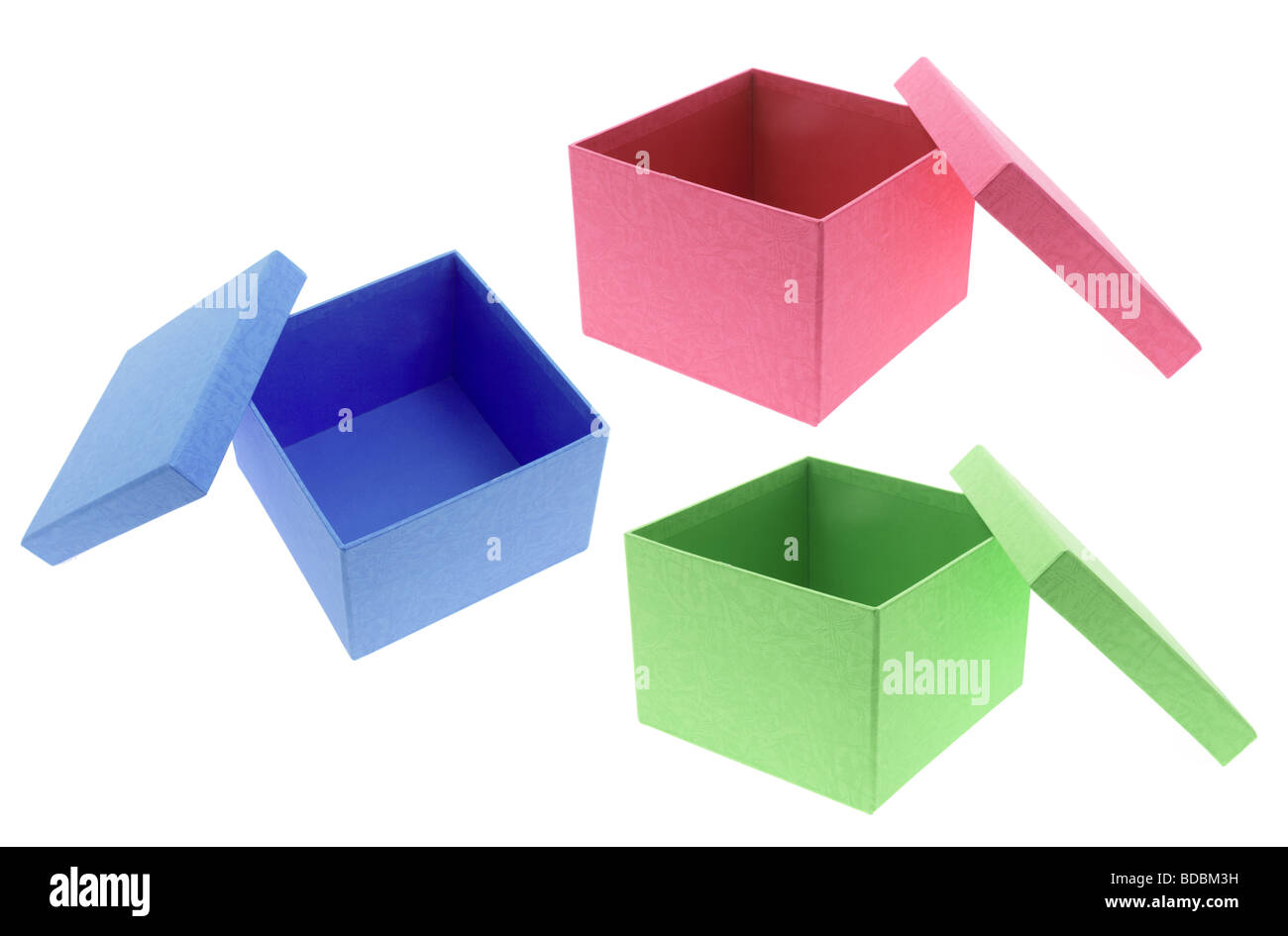 Colored Gift Boxes Stock Photo - Alamy