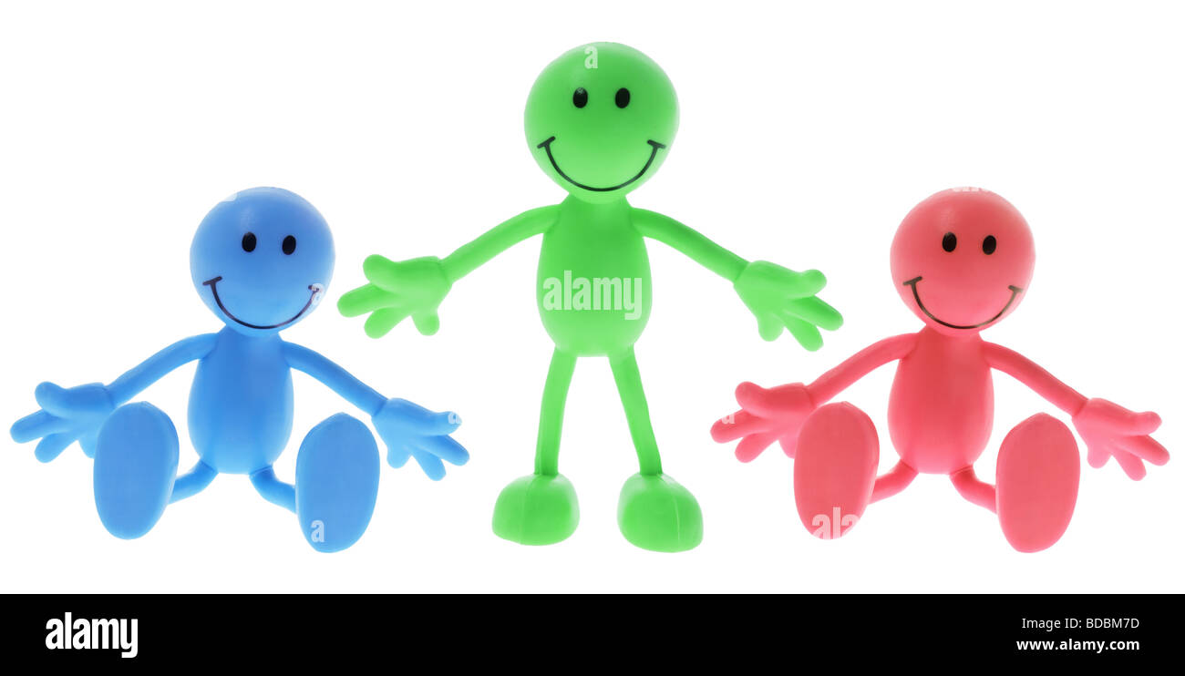 Smiley Rubber Figures Stock Photo - Alamy