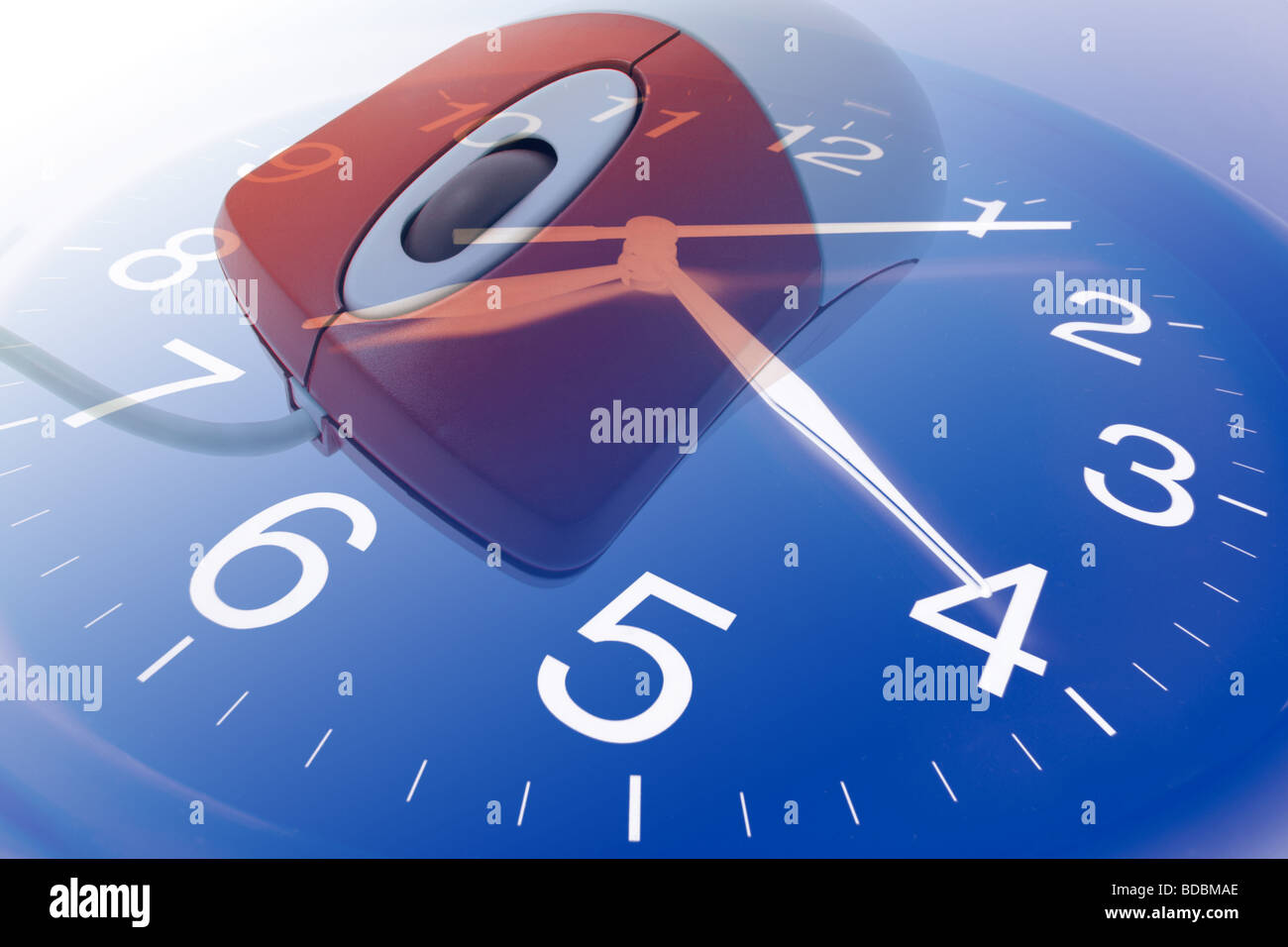 Clock and Computer Mouse Stock Photo - Alamy