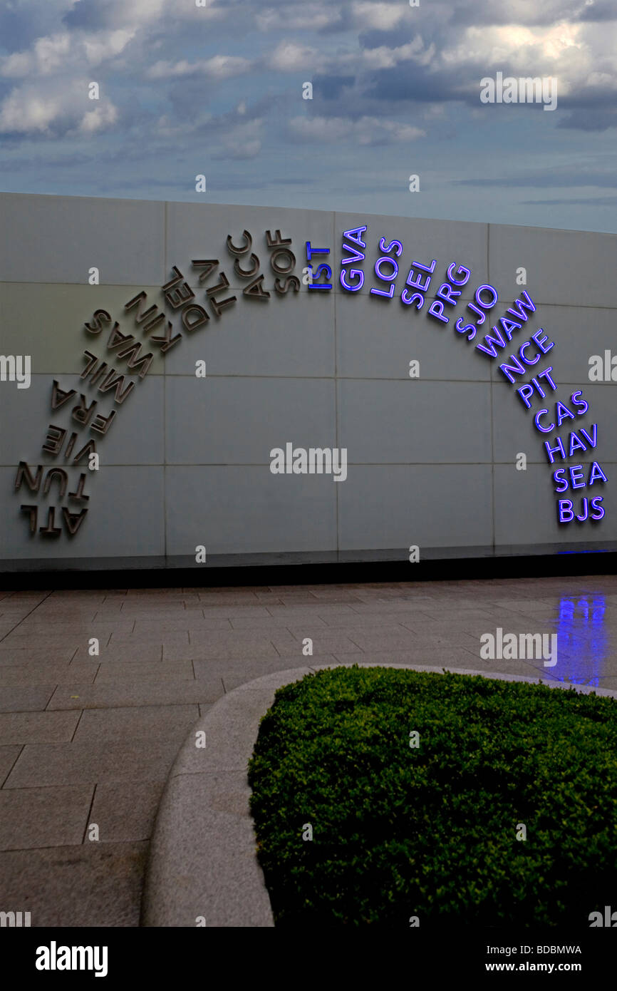 Neon Sign at Heathrow Airport Stock Photo - Alamy