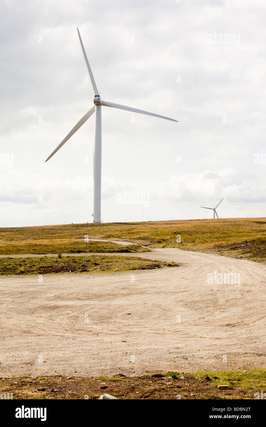 Scout Moor wind farm on the Pennine Moors between Rochdale and ...
