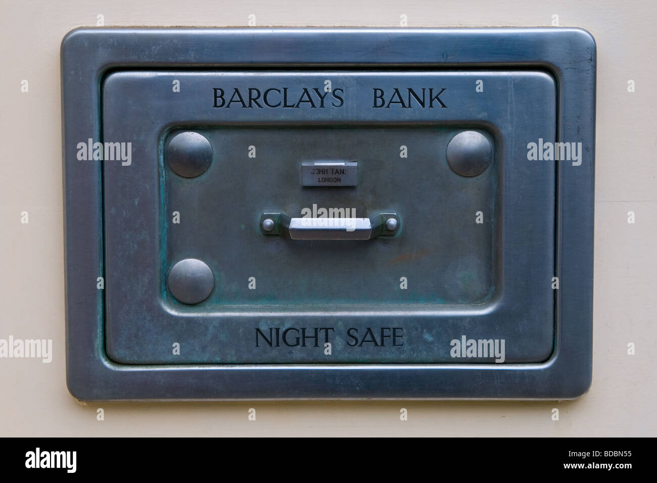 Bank wall night safe Stock Photo - Alamy