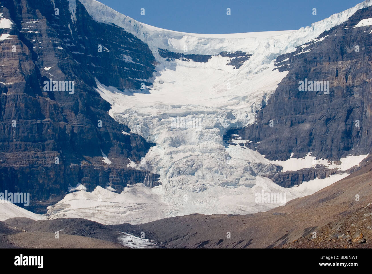 The Dome Glacier in the Columbia Icefield, Alberta, Canada - in summer ...