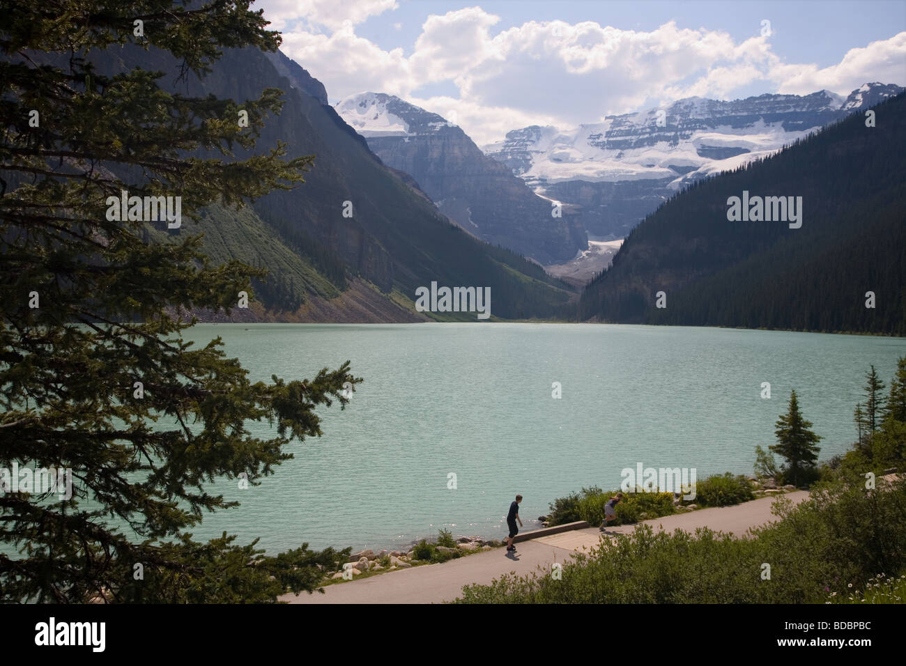 Lake Louise in Banff National Park, Canadian Rockies, with Mount ...