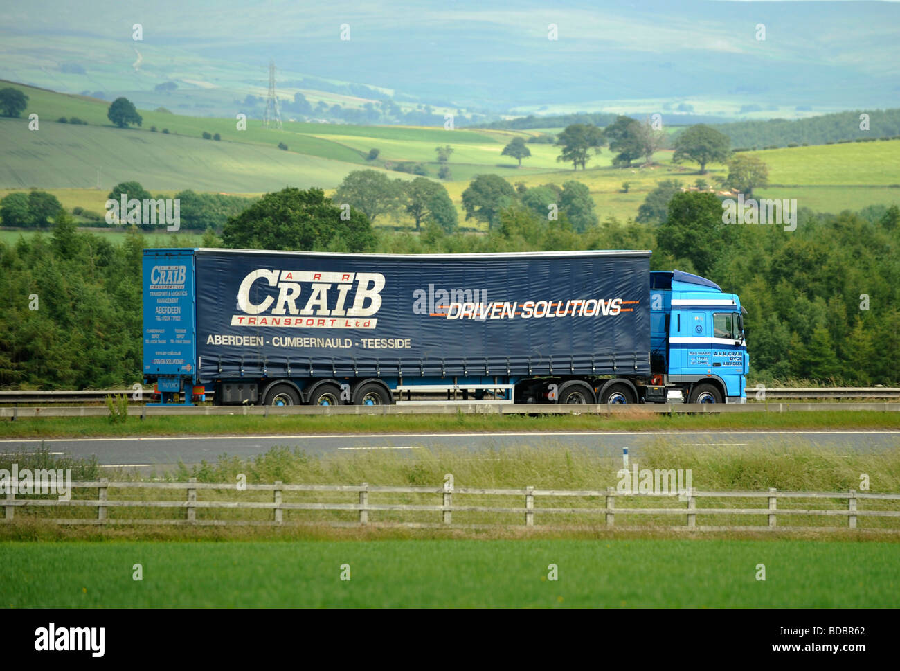 DAF XF95 truck with curtainsided trailer ARR Craib Dyce Aberdeen Stock ...