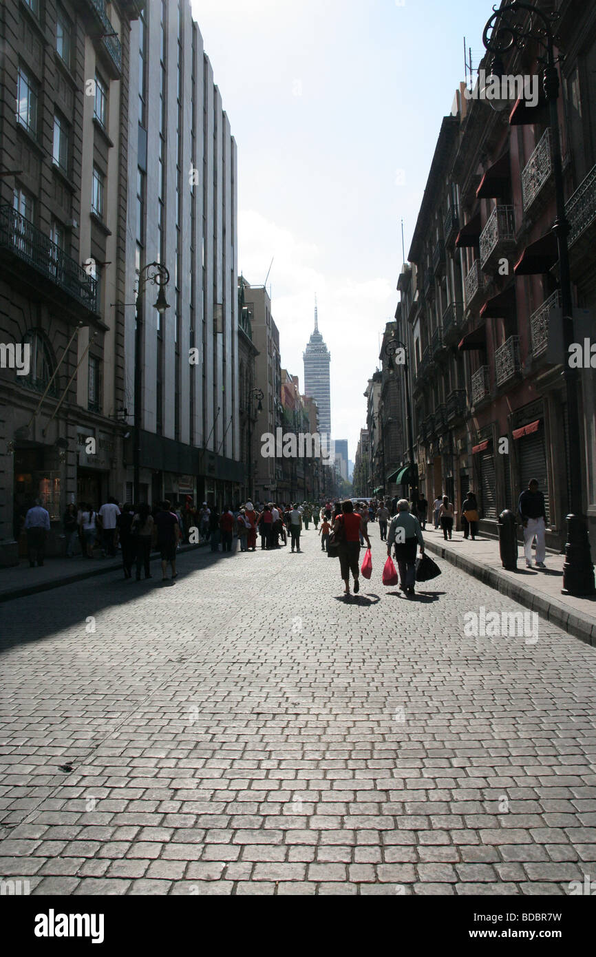 Madero street one of the most popular streets in the downtown of Mexico ...