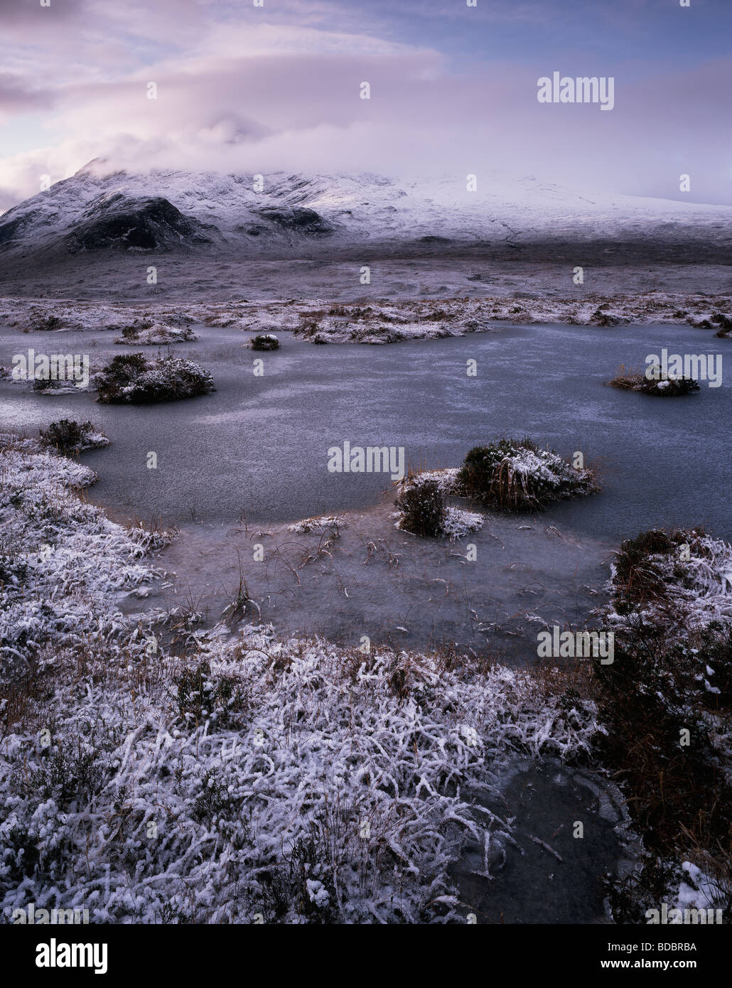 Frozen moorland bog, Glen Sligachan, Isle of Skye, Scotland, UK Stock ...