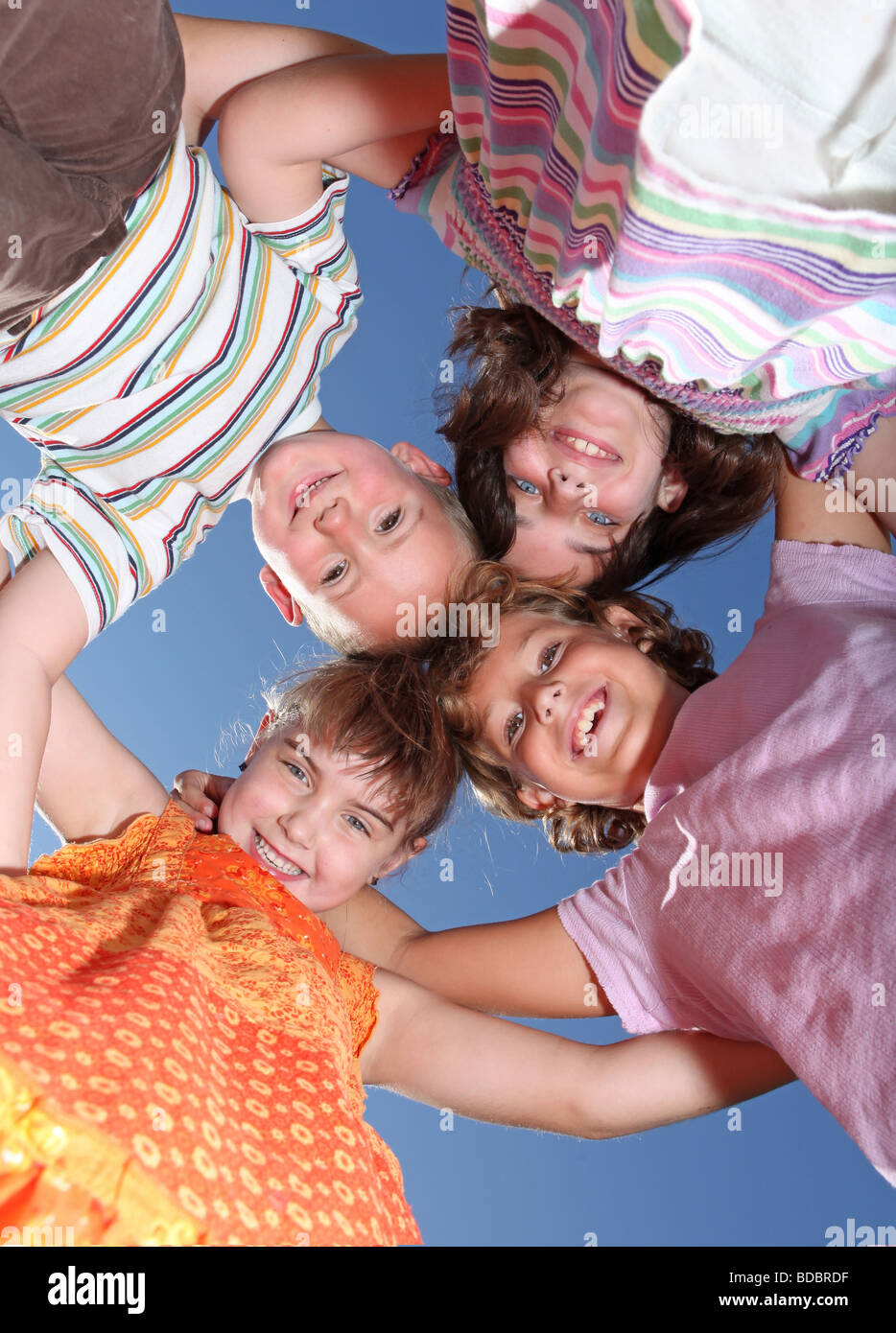 Smiling Happy Group of Young Friends Stock Photo - Alamy