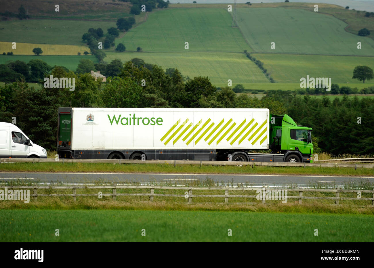 Scania truck with refrigerated reefer trailer Waitrose Supermarket John ...