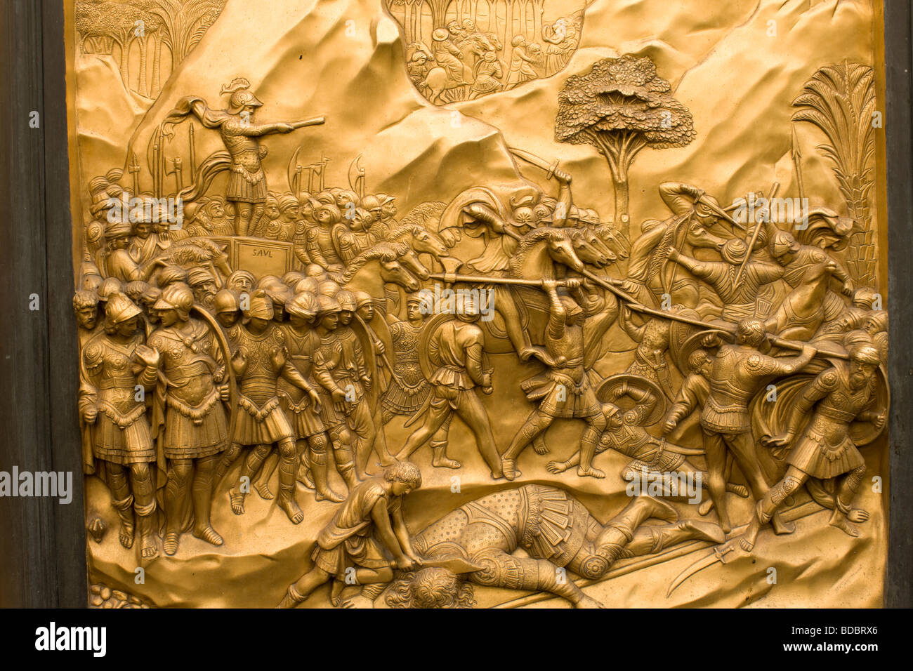 David: Bronze Panel on The Gates of Paradise by Lorenzo Ghiberti ...