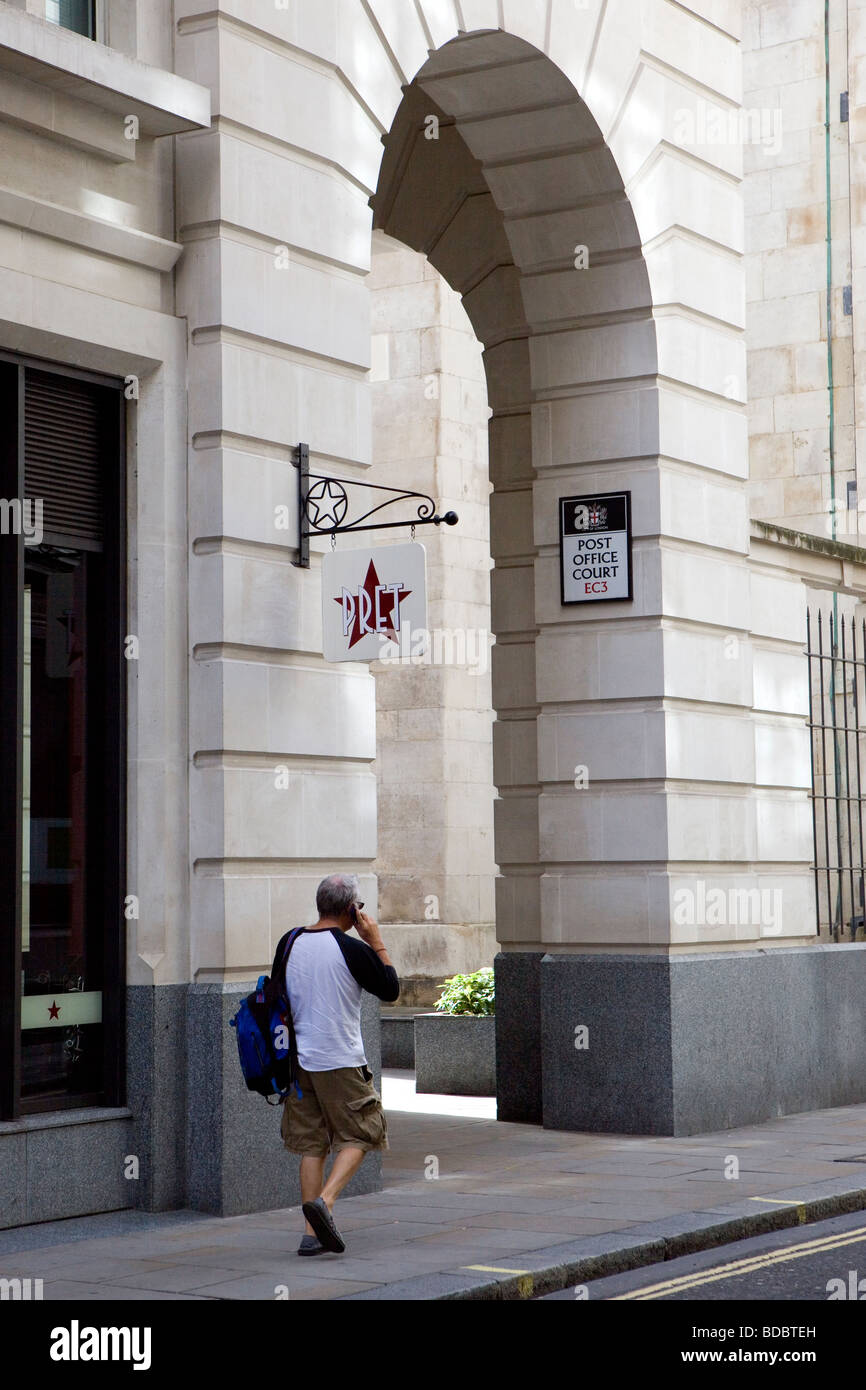 Man walking past Post Office Court Stock Photo - Alamy